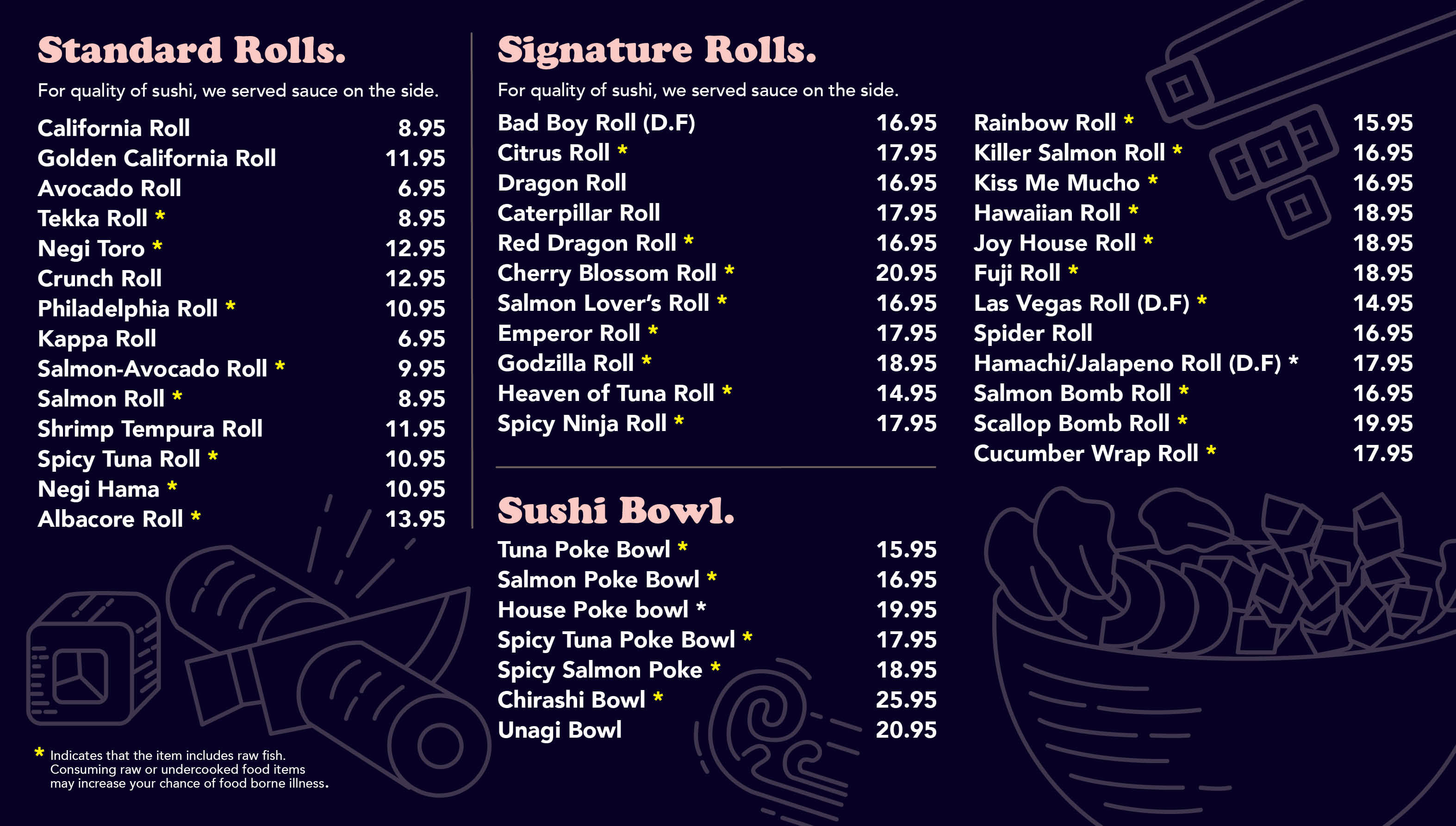 Menu | Joy Teriyaki of Tacoma - 6th Ave