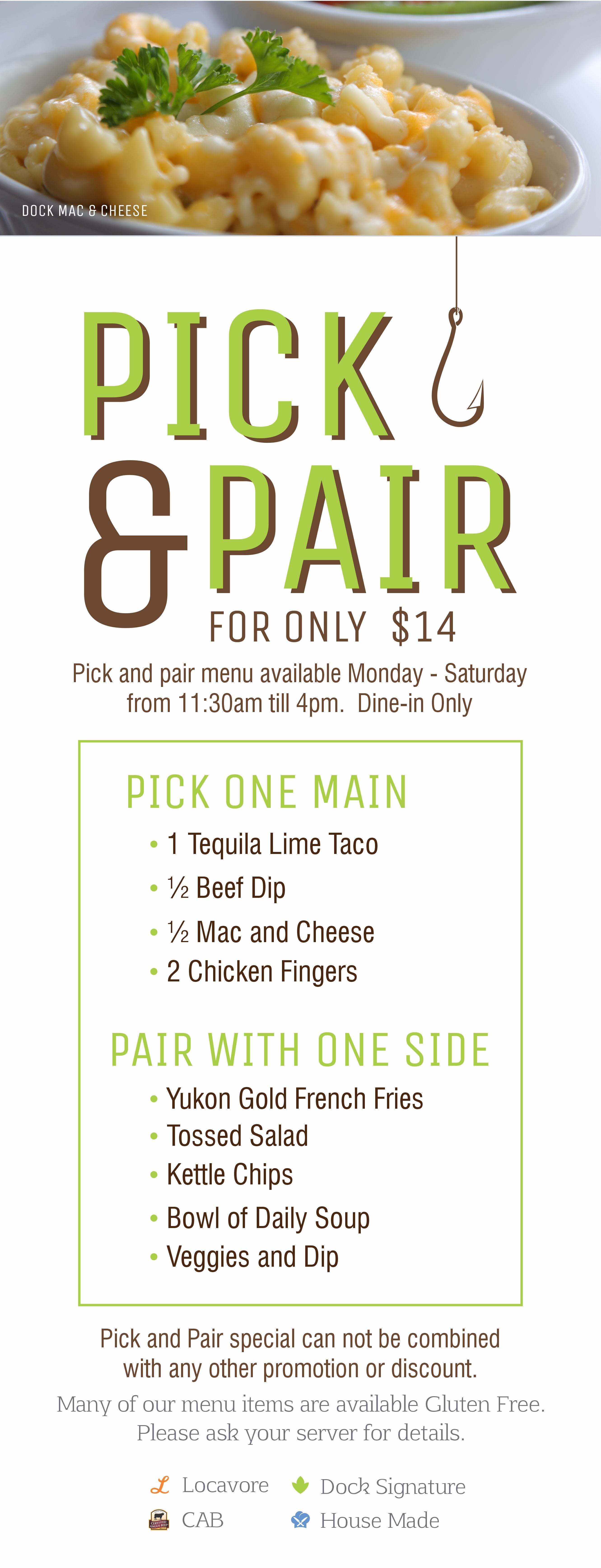 Menu | The Dock On Princess