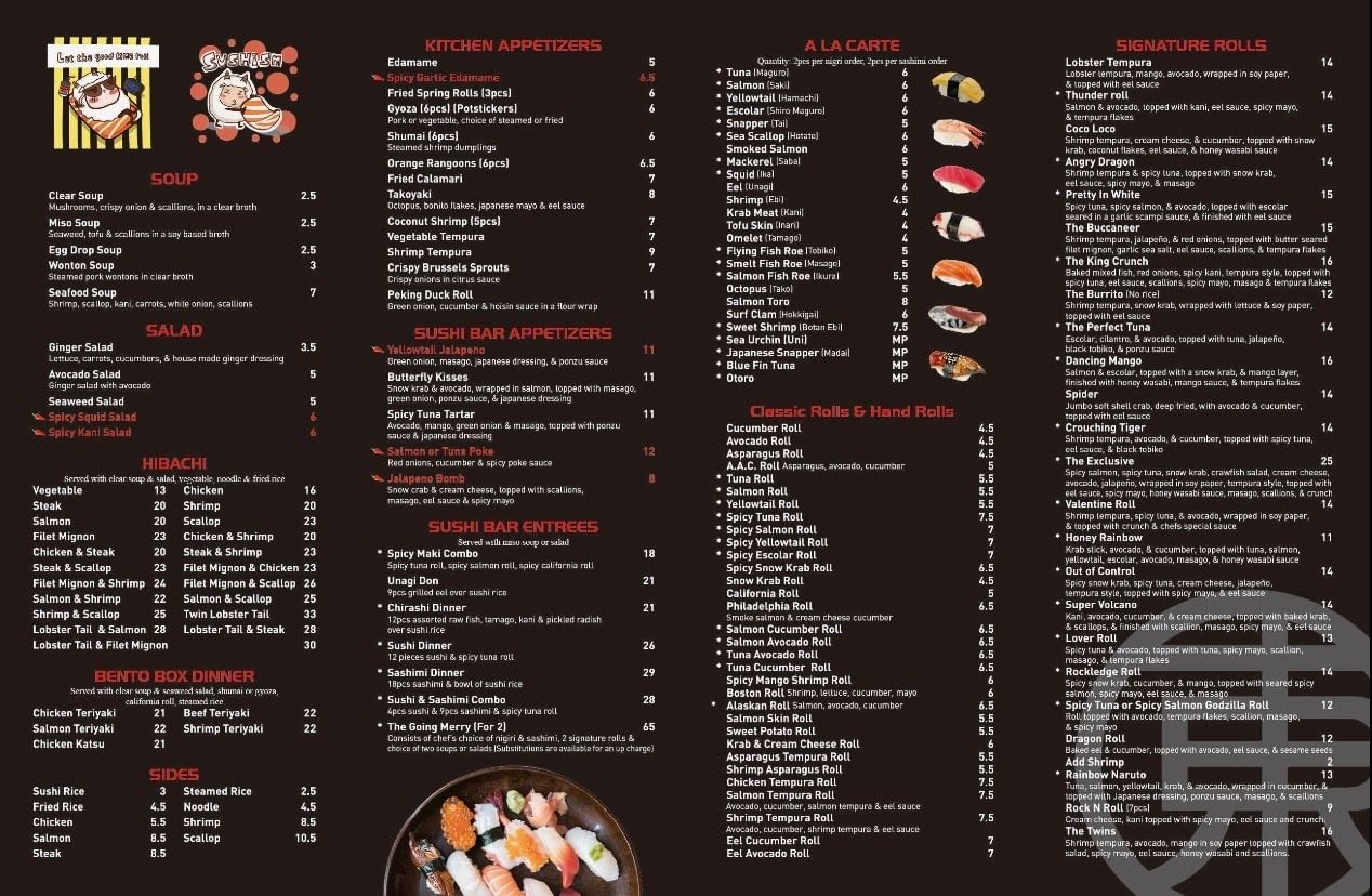 Menu | Da Sushi